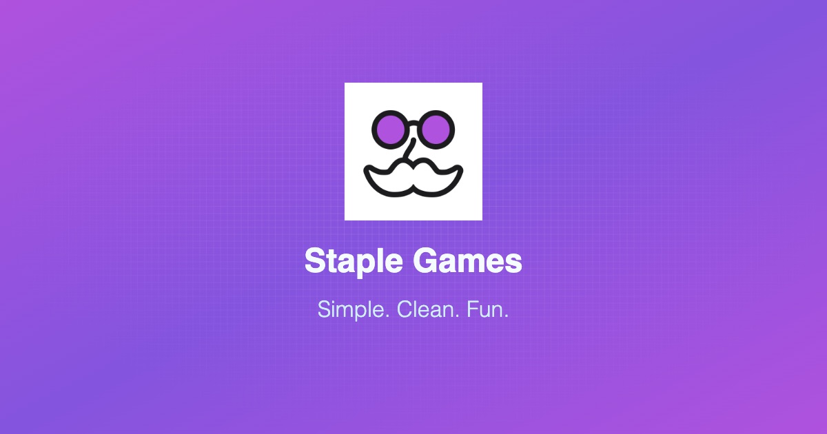 Download Staple Games - Simple. Clean. Fun.